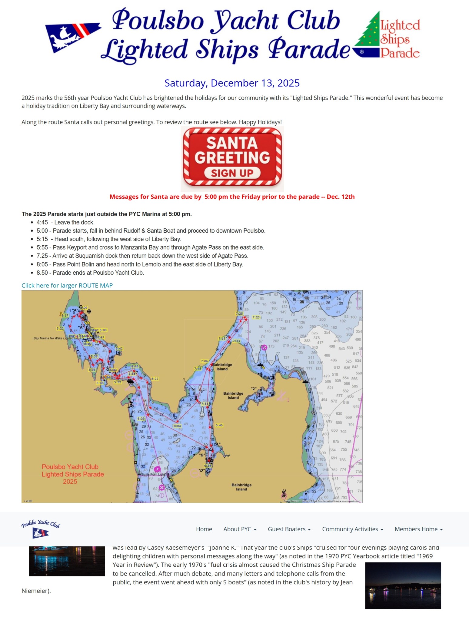 Santa and Lighted Ships – The Port of Keyport